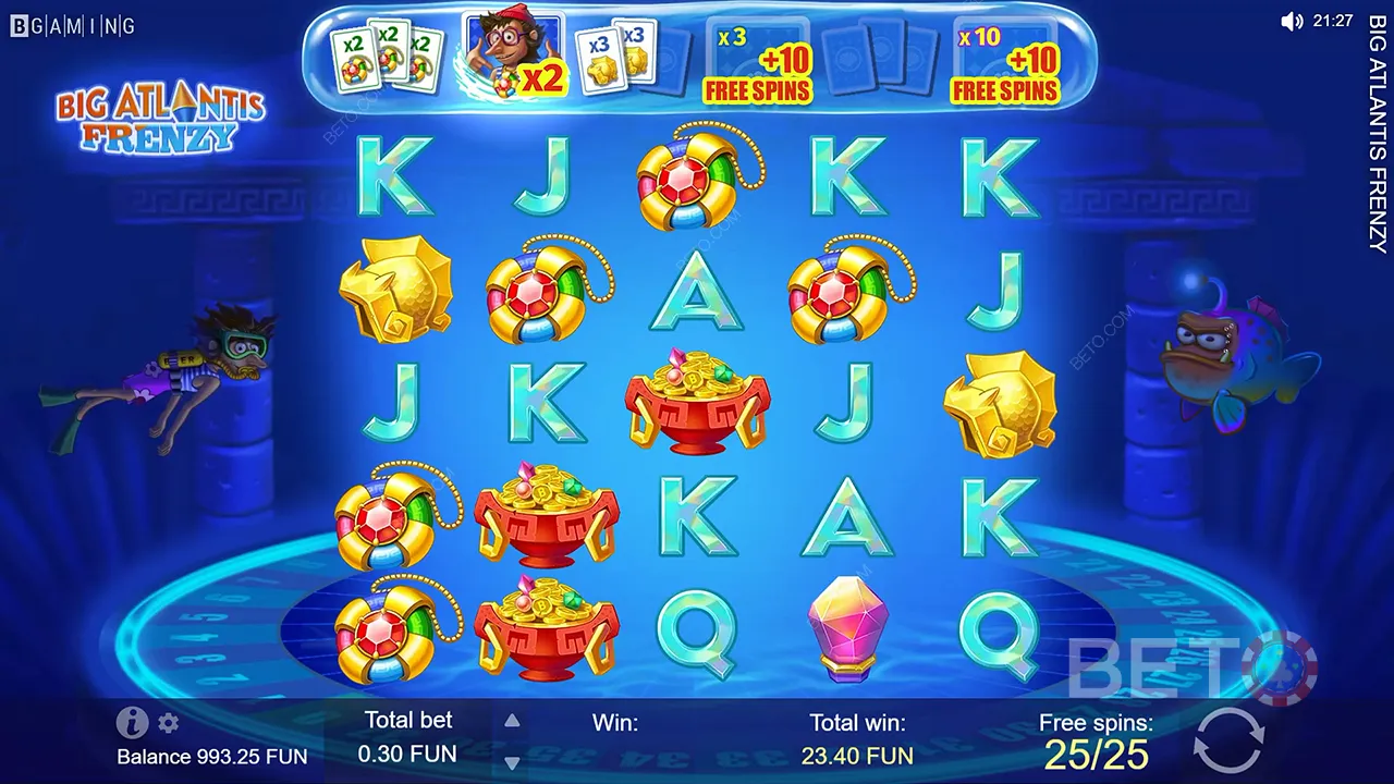 Big Atlantis Frenzy Spillemaskine » Spil for Sjov & Anmeldelse! (2024)